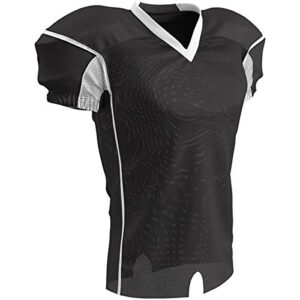 champro marker stretch polyester dazzle football jersey black | white large