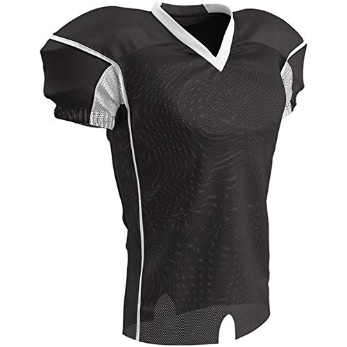 CHAMPRO Marker Stretch Polyester Dazzle Football Jersey Black | White Large