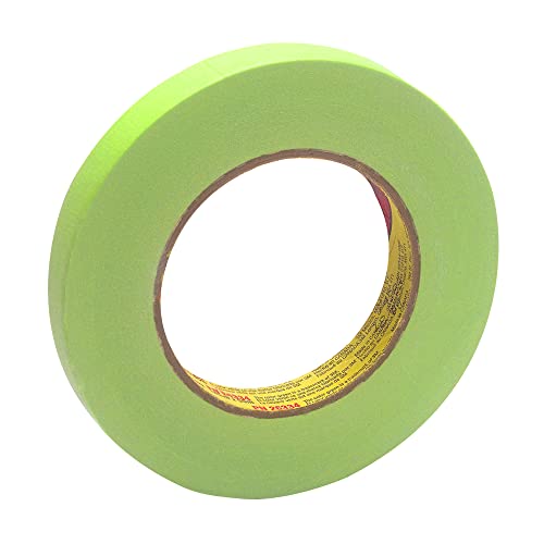 Scotch Performance Masking Tape 233+, 46334, Flexible, Moisture Resistant, Green Color, 18 mm x 55 mm, Automotive Masking Tape