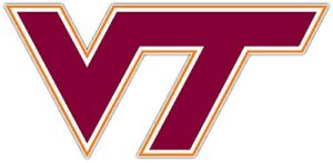 decal vinyl sticker virginia tech hokies vinyl durable for bumpers, helmets, laptops, water bottles, lockers (3″ longest side)