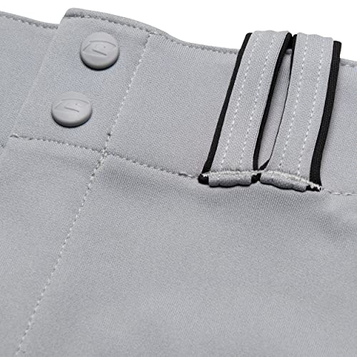 CHAMPRO boys Champro Youth Triple Crown Open Bottom Baseball Pant w Geometric Side Insert, Grey,black, Large