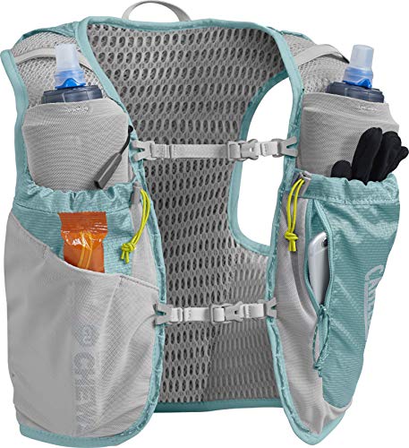 CamelBak Women's Ultra Pro Hydration Vest 34 oz, Aqua Sea/ Silver, M