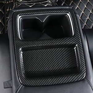 Xotic Tech Car Rear Water Cup Holder Panel Trim Cover Carbon Fiber Style Compatible with Honda Accord 2018 2019 2020 2021 2022