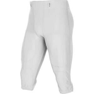 champro men’s standard blocker traditional adult football game pants, white, small