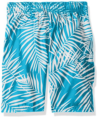 Kanu Surf Boys Line Up Quick Dry UPF 50+ Beach Swim Trunk, Palma Aqua, 3T