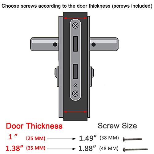 HTH HTHomeprod Solid Brass Lever Handle Set for Screen/Storm Doors, Mortise Lock with Double Cylinder for Higher Security, Fit for 1 in. Or 1.38 in. Thickness Door, Brushed Dark Bronze