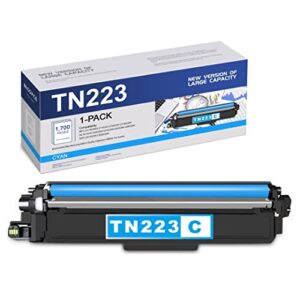 bigspce tn223 tn223c toner 1-pack compatible tn 223 cyan toner cartridge replacement for brother tn223 hl-3210cw 3230cdw 3270cdw 3230cdn 3290cdw mfc-l3710cw l3770cdw printer