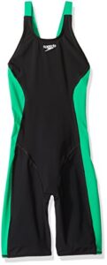 speedo girl’s swimsuit one piece power plus kneeskin solid youth team colors