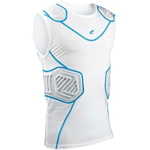 champro adult bull rush compression shirt white/gray small