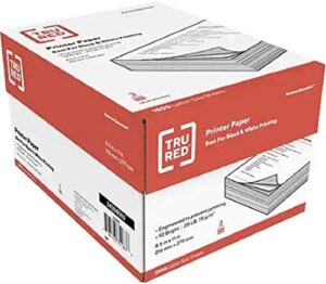 staples tru red 3 set of reams/ct 8.5 x 11 printer paper, 20 lbs, 92 bright, white