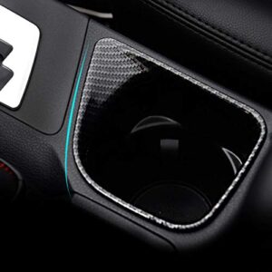 Xotic Tech Inner Water Cup Holder Panel Frame Cover Trim, Carbon Fiber Pattern, Compatible with Toyota RAV4 2013-2018