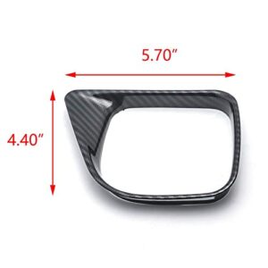 Xotic Tech Inner Water Cup Holder Panel Frame Cover Trim, Carbon Fiber Pattern, Compatible with Toyota RAV4 2013-2018