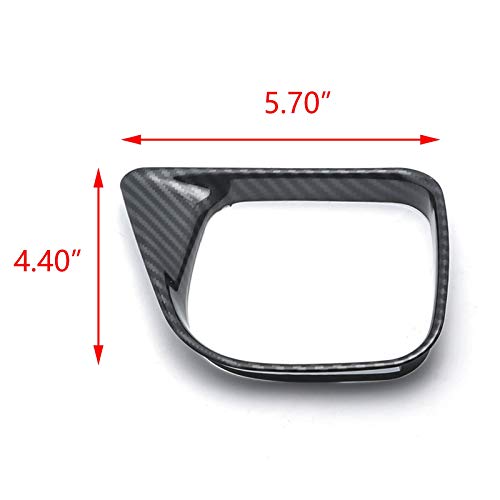 Xotic Tech Inner Water Cup Holder Panel Frame Cover Trim, Carbon Fiber Pattern, Compatible with Toyota RAV4 2013-2018