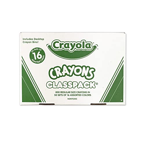 Crayola Crayon Classpack, School Supplies, 16 Colors (50 Each), 800 Ct, Standard