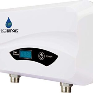 Ecosmart POU 6 Point of Use Electric Tankless Water Heater, 6 KW,White,1/20, 1/40, 1/95