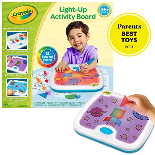 Crayola Light Up Activity Board, Kids Art Kit, Toys & Gifts for Ages 3, 4, 5, 6