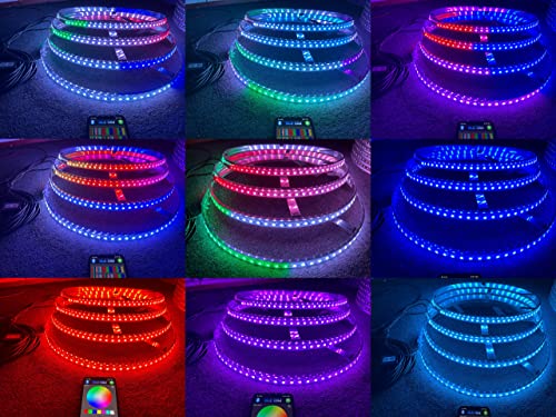 Sando Tech Dream Chasing Colors Flow 15.5‘’ LED Wheel Ring Lights Rim Lights Tire Lights Blue-Tooth App Controlled 4 Lights