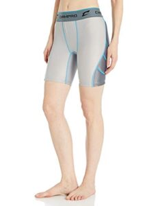 champro windmill women’s sliding short – polyester/spandex, women’s medium, grey