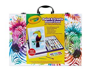 crayola table top easel & art kit (65 pcs), kids painting set, gifts for kids, ages 4+