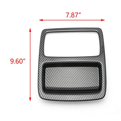 Xotic Tech Inner Rear Seat Water Cup Holder Panel Frame Cover Trim, Carbon Fiber Pattern, Compatible with Honda Accord 10th Gen 2018-2022