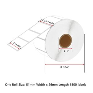 NineLeaf 3 Roll Compatible for Brother RDS05U1 RD-S05U1 Shipping Address White Die Cut Paper Label 2" (51mm) x 1-1/64" (26mm) for TD-2020 2120N 2130N 4000 4100N Thermal Printer (1500 Label per Roll)