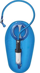 camelbak crux 2l water reservoir bladder with water filtration kit, filtered by lifestraw- for hiking, backpacking, travel, and emergency preparedness