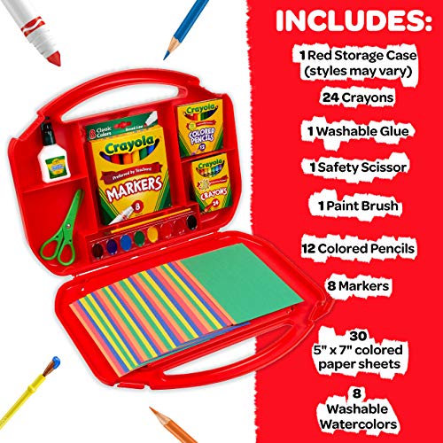 Crayola Ultimate Art Case With Easel, Kids Art Set, 85 Pieces, Gift For Kids Ages 4, 5, 6, 7 [Amazon Exclusive]