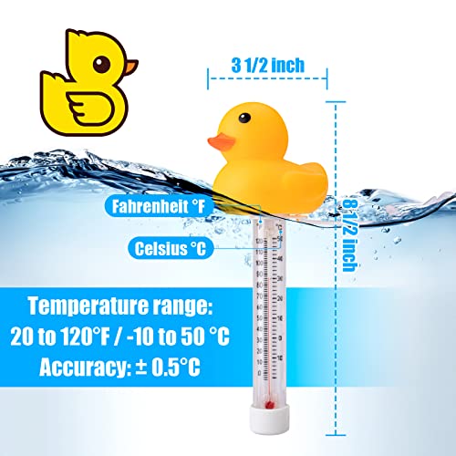 Pool Thermometer, Floating Swimming Pool Thermometer, Pool Accessories, Aquarium Thermometer for Outdoor & Indoor Swimming Pools Spas Hot Tubs Aquarium by AikTryee