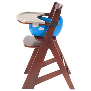 Keekaroo Height Right™ High Chair with Infant Insert & Tray, Mahogany/Aqua, ONE SIZE (0051414KR-0001)