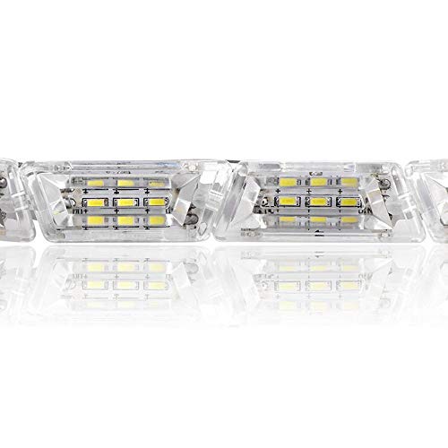 Auto-Tech 1Pair Car LED Crystal water lamp DRL lights with telescopic steering White to Yelllow light (White to Yellow)