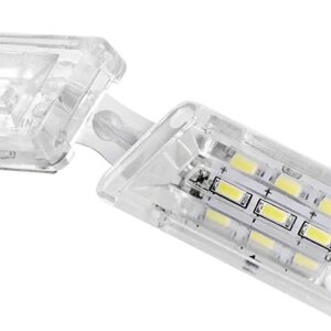 Auto-Tech 1Pair Car LED Crystal water lamp DRL lights with telescopic steering White to Yelllow light (White to Yellow)