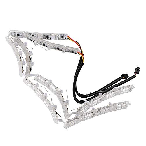 Auto-Tech 1Pair Car LED Crystal water lamp DRL lights with telescopic steering White to Yelllow light (White to Yellow)