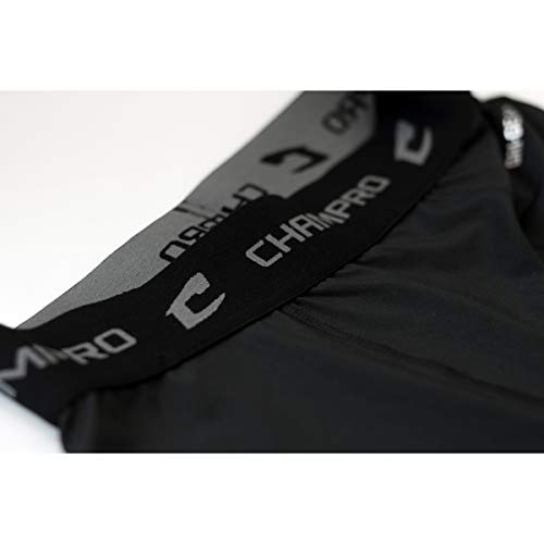 CHAMPRO Polyester/Spandex Compression Short, Youth Medium, Black