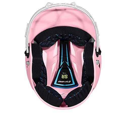 Champro Rise Pro Girls Softball Batting Helmet with Face Guard - Girls Softball Helmets - Bio Fresh/DRI-Gear Moisture Wicking Pad Liner - Pink, Senior