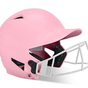 Champro Rise Pro Girls Softball Batting Helmet with Face Guard - Girls Softball Helmets - Bio Fresh/DRI-Gear Moisture Wicking Pad Liner - Pink, Senior