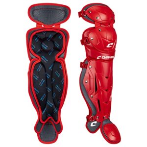 champro optimus pro leg guard – 13.5″ shin guard, scarlet