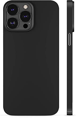 HTH iPhone 14 PRO Case, Premium Silicone and Ultra Slim Shockproof Protective, Sleek Design [Soft Anti-Scratch Microfiber Interior], 6.1 inch, Dark Black