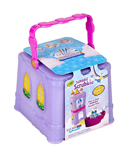 Crayola Scribble Scrubbie Peculiar Pets, Palace Playset with Yeti & Unicorn Toys, Kids Gifts for Girls & Boys, Ages 3, 4, 5, 6