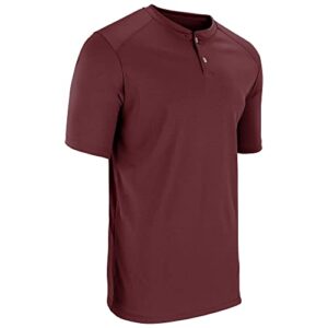 champro men’s standard turn two lightweight baseball/softball jersey, maroon, adult large