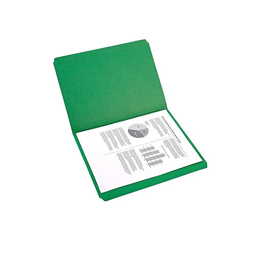 Staples 509653 Top-Tab File Folders Straight-Cut Tab Letter Size Green 100/Bx