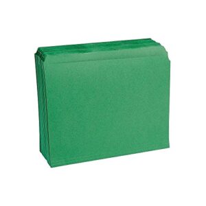 Staples 509653 Top-Tab File Folders Straight-Cut Tab Letter Size Green 100/Bx