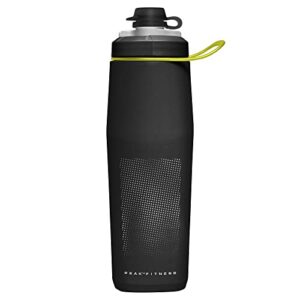 camelbak peak fitness water bottle 25 oz, black/silver