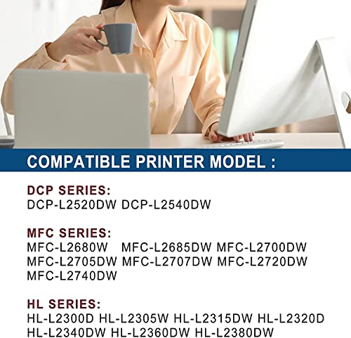 YOISNER 2-Pack TN630 Toner Cartridge: Compatible High Yield Black TN-630 Replacement for Brother TN 630 HL-L2300D HL-L2320D DCP-L2540DW HL-L2340DW HL-L2360DW Printers | TN6302PK