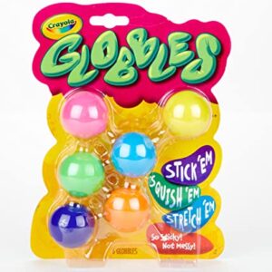 Crayola Globbles Fidget Toy (6ct), Sticky Fidget Balls, Squish Gift for Kids, Sensory Toys, Ages 4, 5, 6, 7, 8