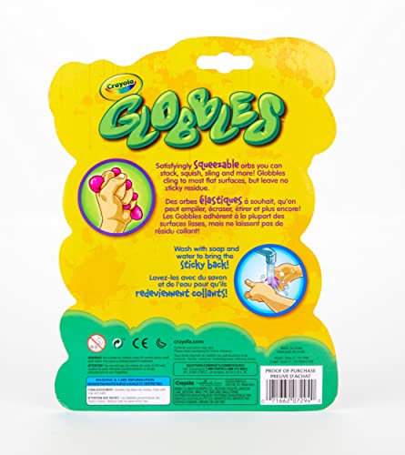 Crayola Globbles Fidget Toy (6ct), Sticky Fidget Balls, Squish Gift for Kids, Sensory Toys, Ages 4, 5, 6, 7, 8