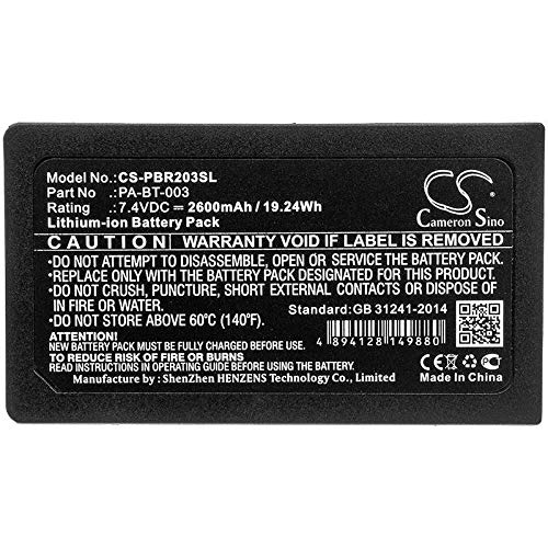 Battery for Brother RJ-2030 RJ-2050 RJ-2140 RJ-2150 PA-BT-003 LIONX