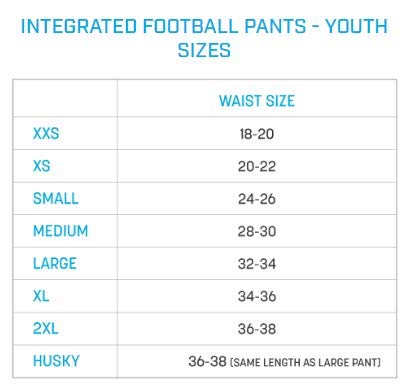 CHAMPRO Youth Integrated Football Game Pant Black XS