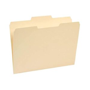 Staples 246850 100% Recycled Manila File Folders Letter 3-Tab 100/Box (246850)