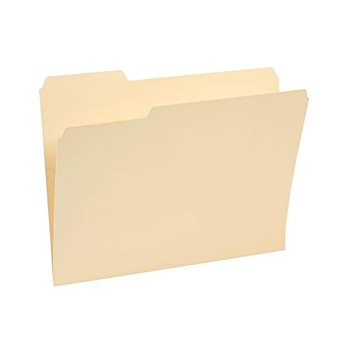 Staples 246850 100% Recycled Manila File Folders Letter 3-Tab 100/Box (246850)