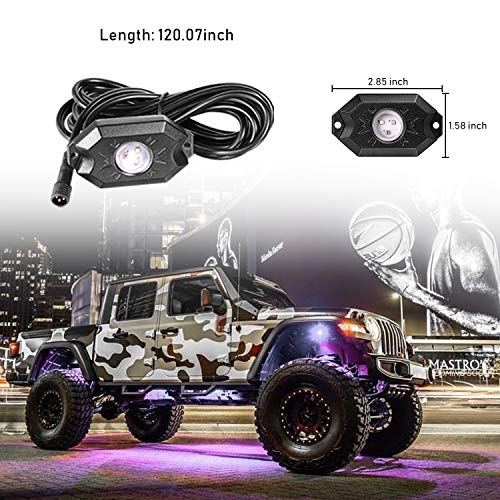 LED Rock Lights, YCHOW-TECH 12 Pods RGB Rock Lights with APP Control Wheel Well Light Music Mode Multilcolor Underglow Lights for Trucks, Four Wheeler UTV ATV RZR Golf Cart Truck Accessories